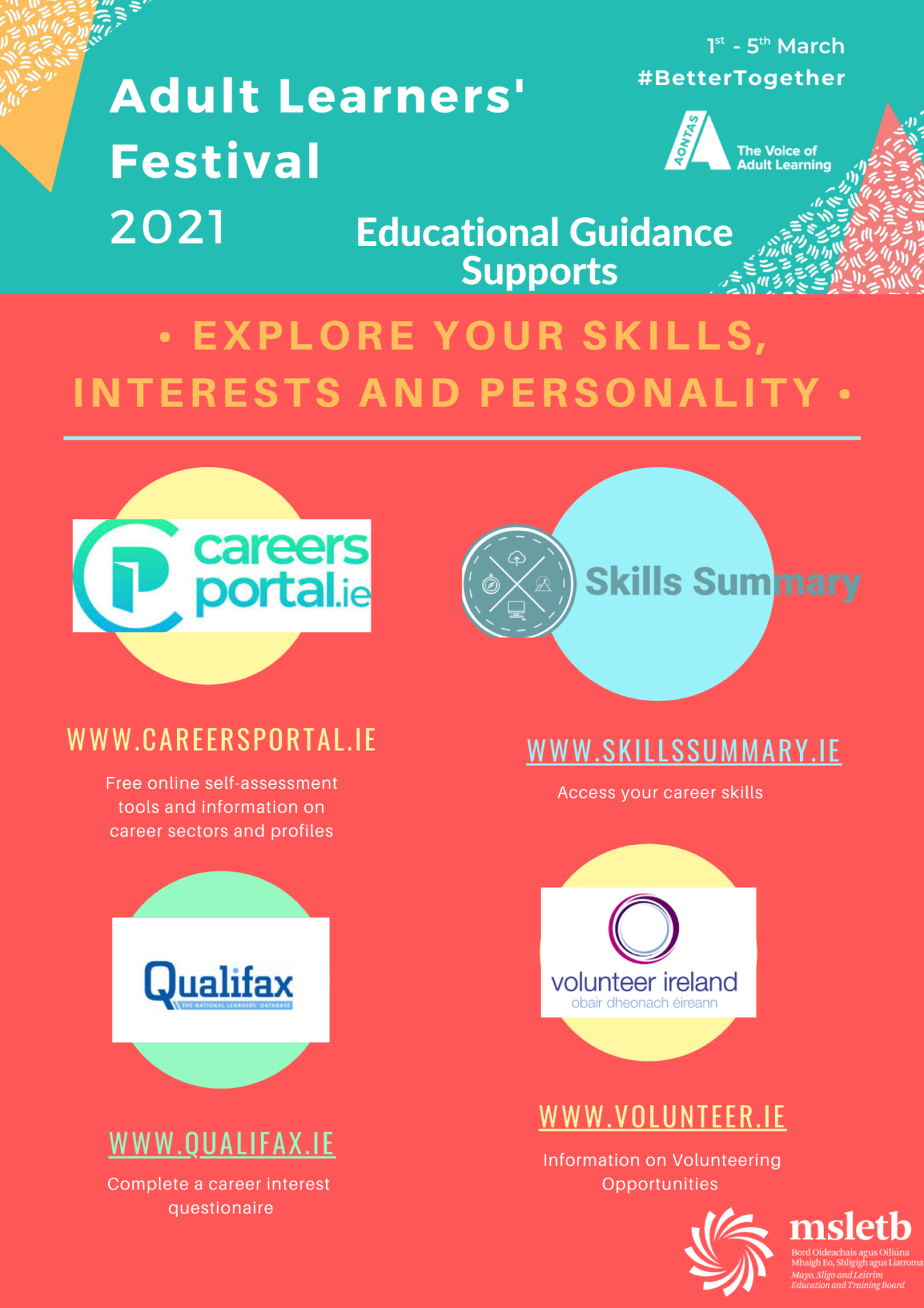 Three part Adult Guidance Information Series to celebrate AONTAS Adult ...