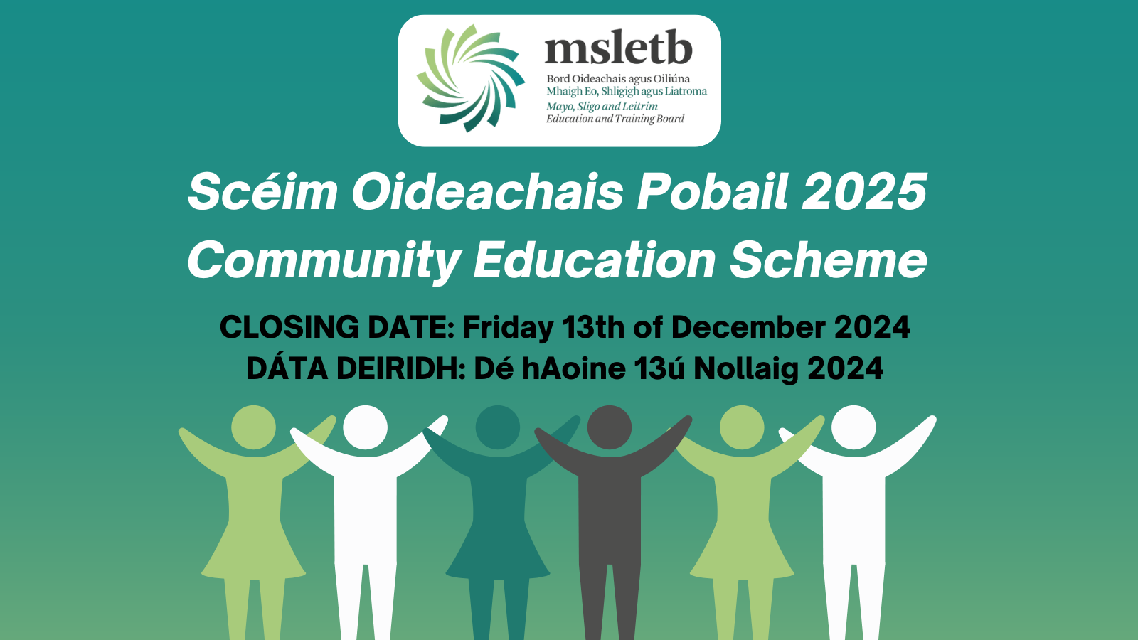 Community Education Scheme 2025/ Scéim Oideachais Pobal 2025 - MSLETB